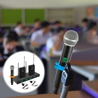 Wireless Black Microphone System Cordless Microphone Set - Bed Bath ...