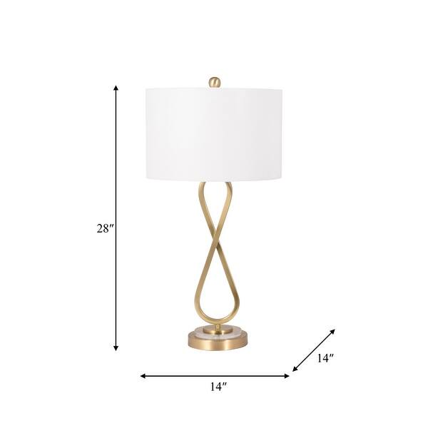Sagebrook Home Modern Glam Metal Set Of 2 28" Infinity Table Lamps ...