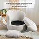 1pcs Lamb Wool Fabric 360 Degree Round Barrel Chairs Solid Color Swivel ...