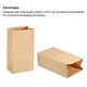 Paper Bags Brown Paper Grocery Bag 3lb 5.12x9.45x3.15-in 65g, Pack of ...