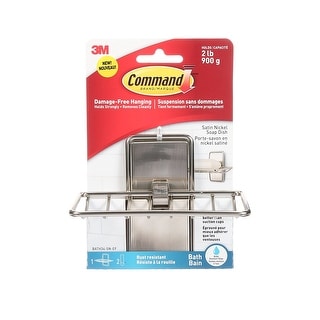 Command BATH34-SN-ES Bath Soap Dish with 2 Strips, Satin Nickel - Bed ...