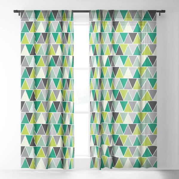 1-piece Sheer Emerald Triangulum Made-to-Order Curtain Panel - 50 x 84 - Bed Bath & Beyond ...