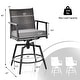 Costway 360° Swivel Bar Stool Set of 4 Counter Height Bar Chair with ...