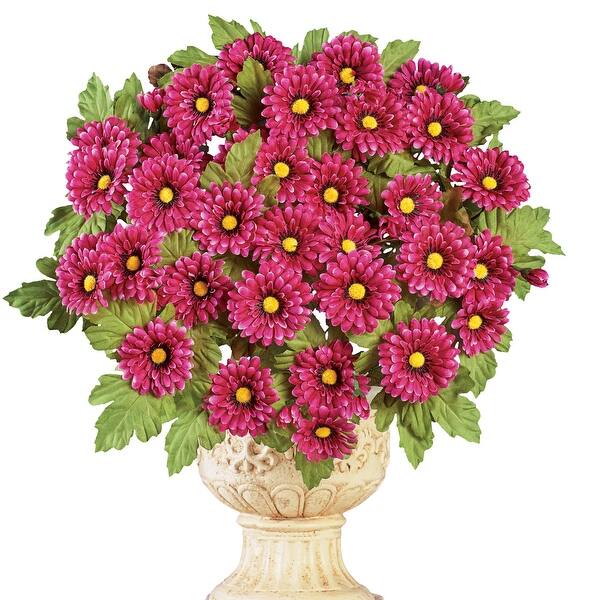 Small Artificial Chrysanthemum Bushes - Set of 3 - 9 x 17 x 9 - Bed ...