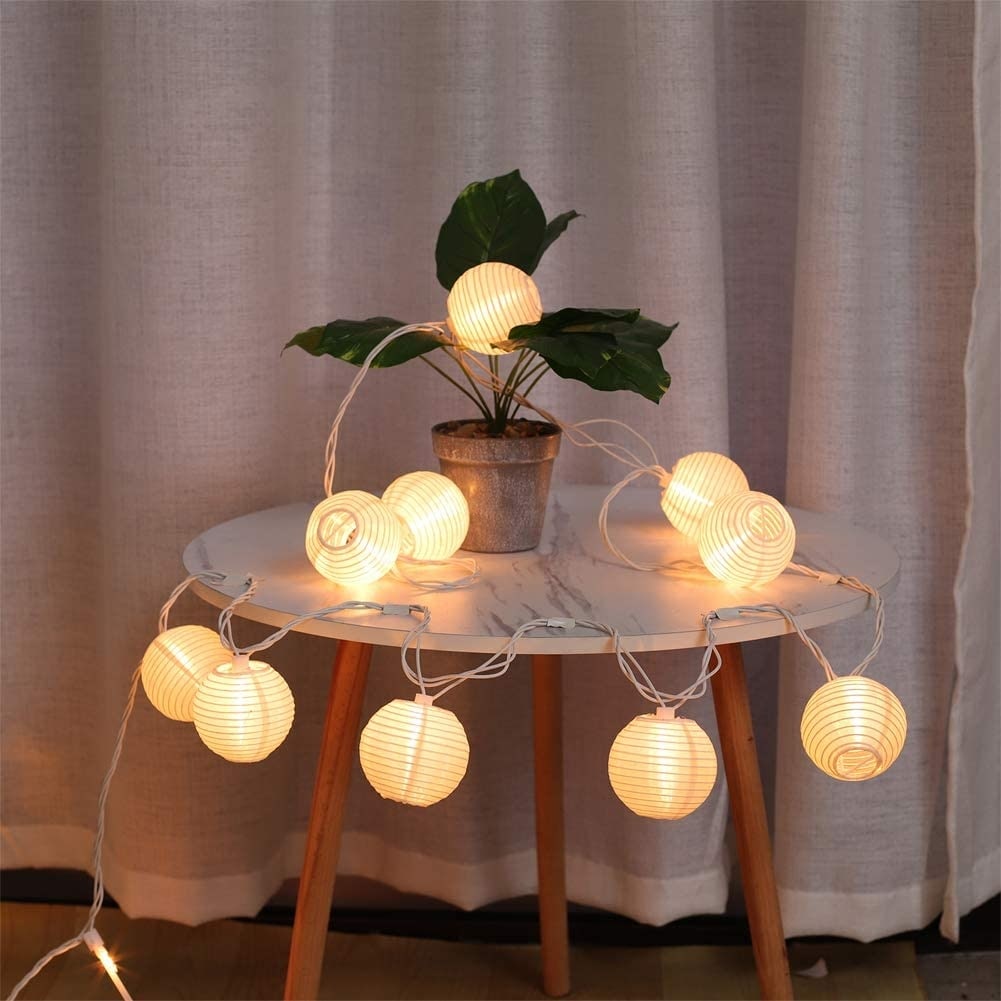paper lantern string lights indoor