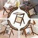 Boho Z-Shaped Rattan End Table with Glass Top & Magazine Rack for ...