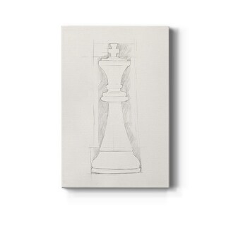 Chess Set Sketch II Premium Gallery Wrapped Canvas - Ready to Hang ...