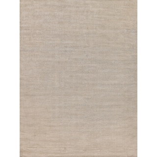 EXQUISITE RUGS Duo Hand-loomed Wool/Bamboo Silk Grey/White Area Rug ...