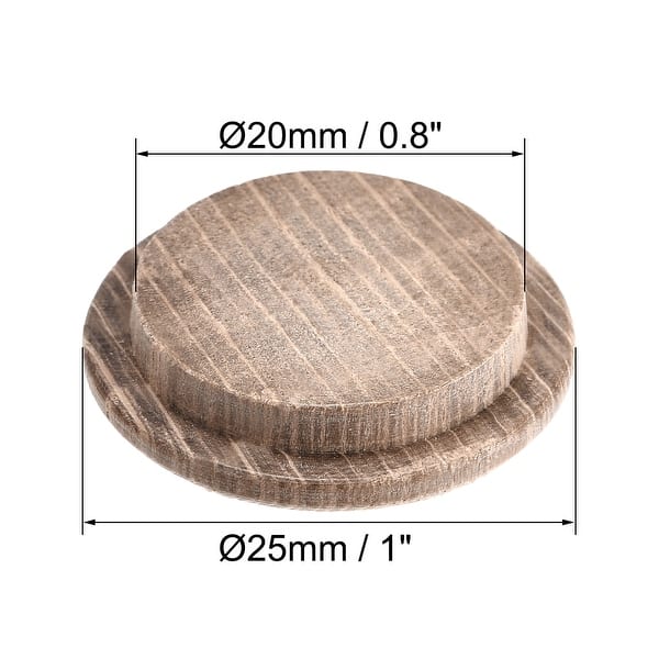 Wood Button Plugs 0.8 Inch Oak Hardwood Screw Hole Furniture Plugs 25 ...