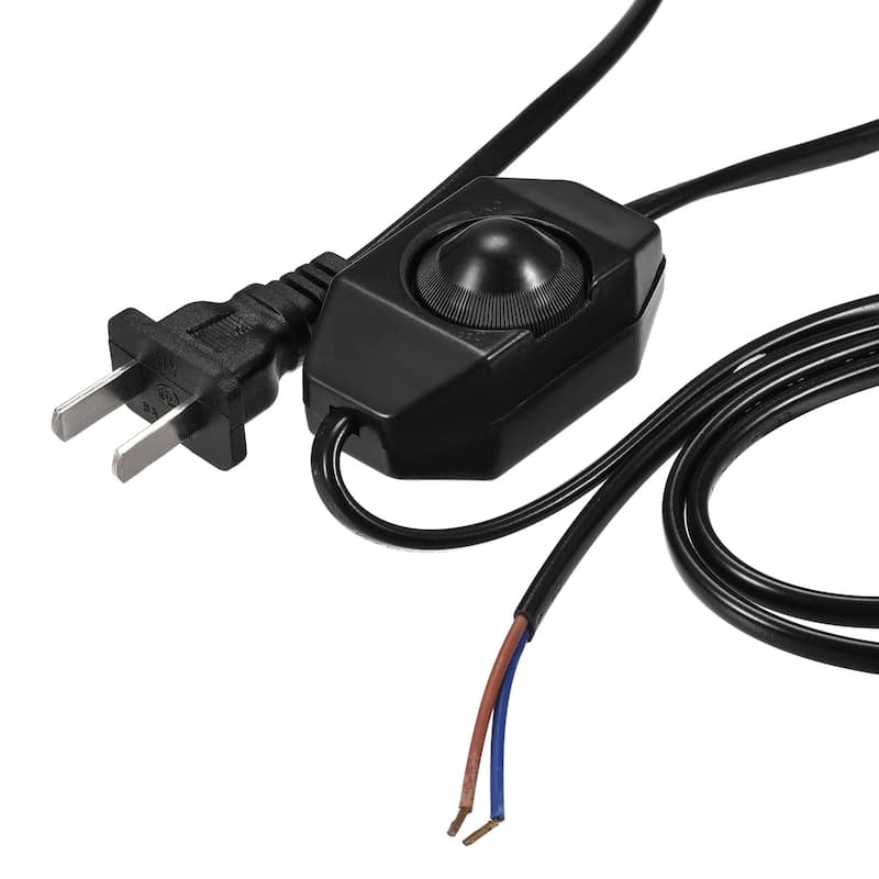 Lamp Cord with Dimmer Switch Power Wire 1.8M Black Lamp Repair Part - 5 ...