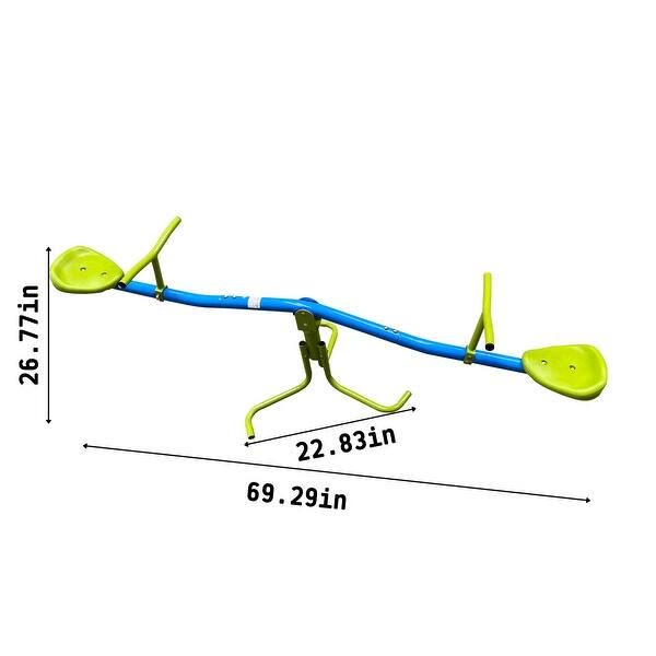Outdoor Playground 360 Swivel Seesaw with Plastic Seat for Kids - Bed ...