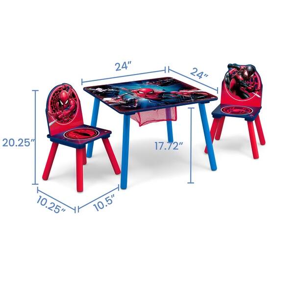 Marvel Spider-Man Table and Chair Set With Storage (2 Chairs Included ...