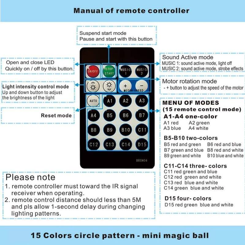 Ocean Water Wave Disco Light,15 Modes Sound Activated Party Projector ...