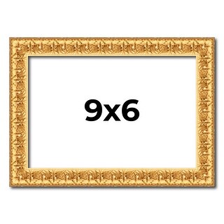 9x6 Frame Gold Real Wood Picture Frame Width 1 inches | Interior Frame ...
