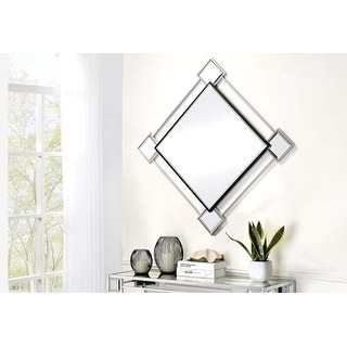 Mirrored & Chrome Finish Accent Mirror (Assembled) - Bed Bath & Beyond ...