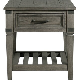 Foundry Brushed Pewter End Table - Bed Bath & Beyond - 29782164