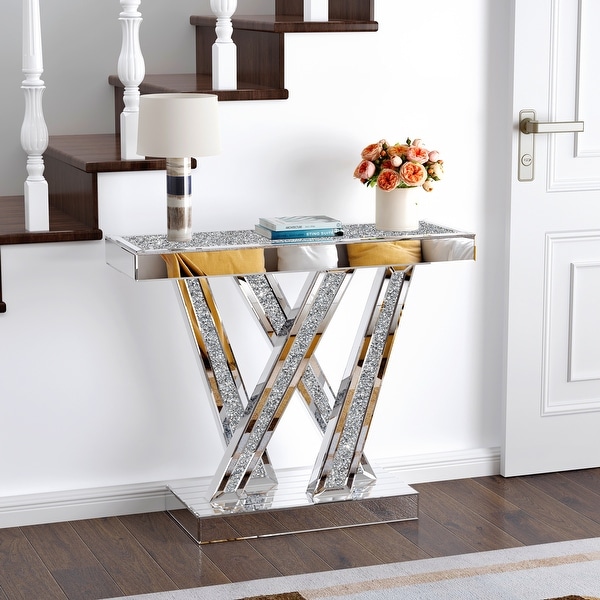 Diamond crush console table store