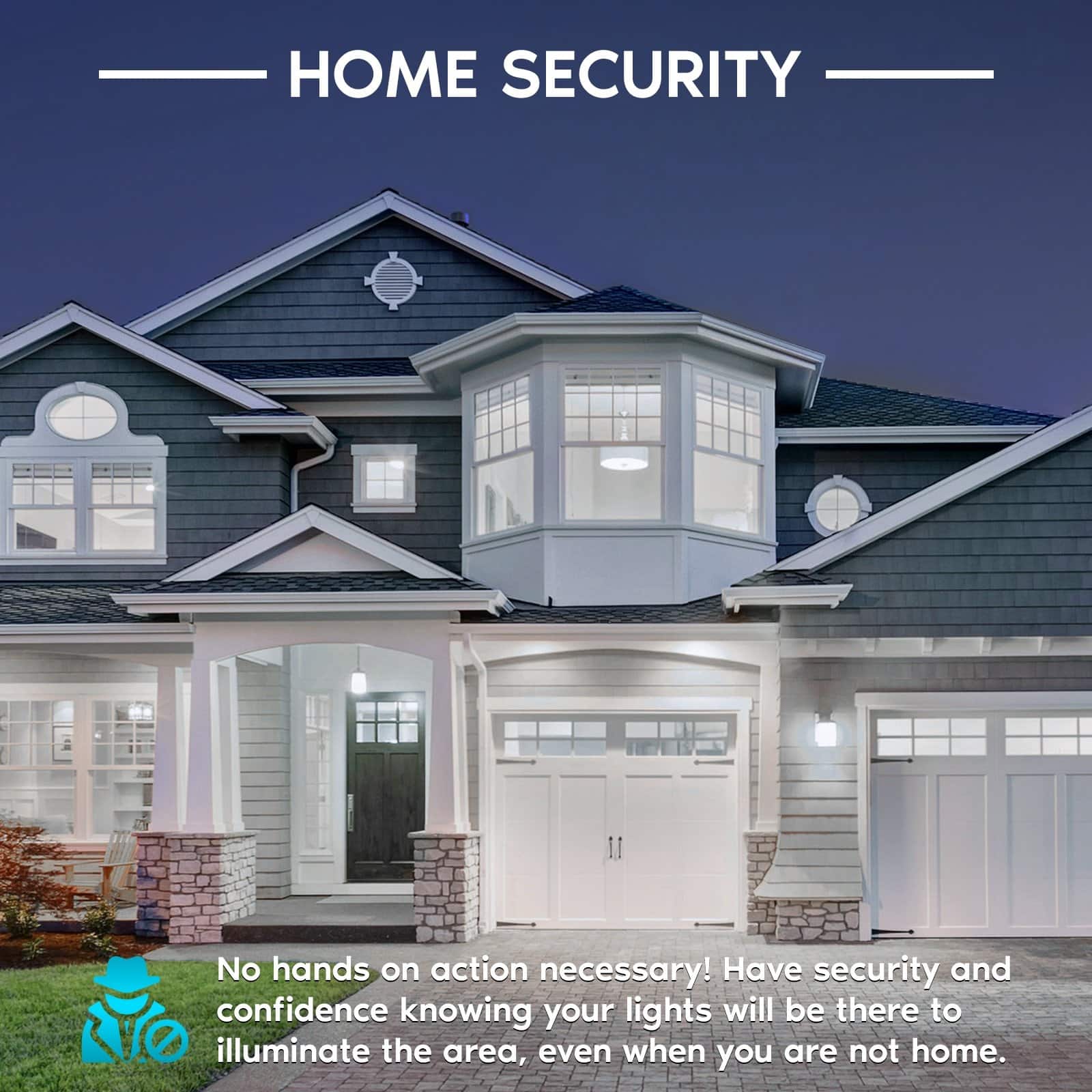 Luxrite A19 LED Dusk to Dawn Light Bulbs Lighting Enclosed Fixture ...