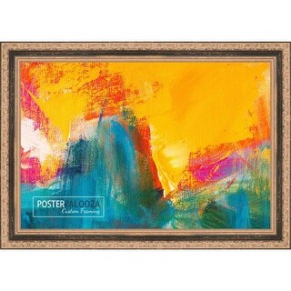 11x8.5 Frame Ornate Metallic Bronze Wood Picture or Document Frame with ...