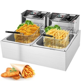 Deep Fryer, 3400W Electric Deep Fryers with Baskets, Stainless Steel ...