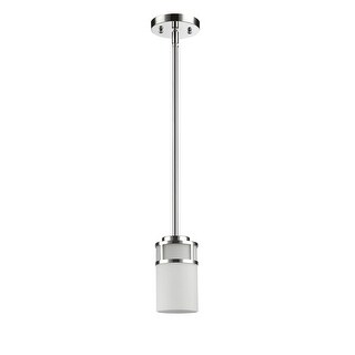 Silver Minimalist Cylindrical Hanging Light - 6' x 7' - Bed Bath ...