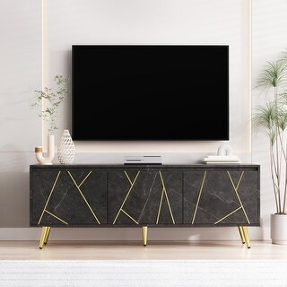 Classic Media Console with Large Storage Cabine 65'' Multi-Purpose ...