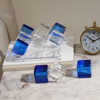 Acrylic Blue & White Tik Tack Toe Game Set - Bed Bath & Beyond - 42699563