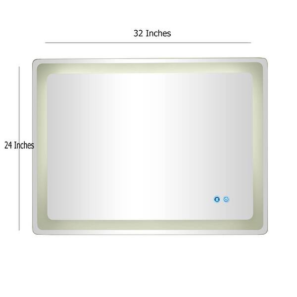 Illuminated Led Bathroom Wall Mirror with Mirror Defogger - Bed Bath ...
