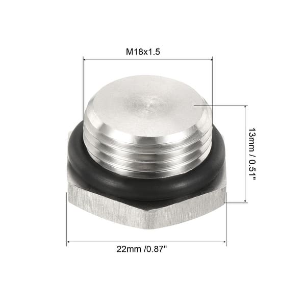 Male Plug Thread Hex Head Socket Solid Pipe Fitting with Sealing Ring ...