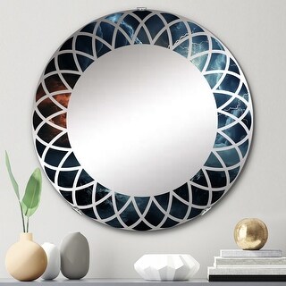 Designart "Lightning Stormy Illumination" Landscapes Modern Wall Mirror ...