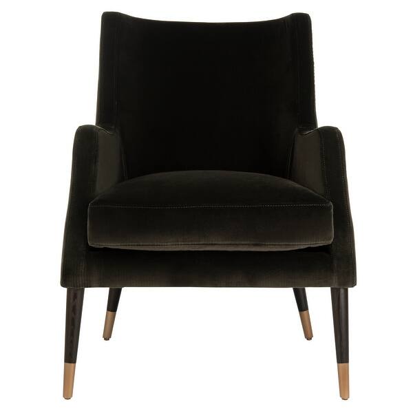 SAFAVIEH Couture Sicily Shale Velvet Commercial Grade Arm Chair - On ...