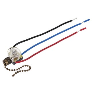 Pull Chain Switch 3 Way ZE-110 for Ceiling Fan Lamp Light Clear Bronze ...