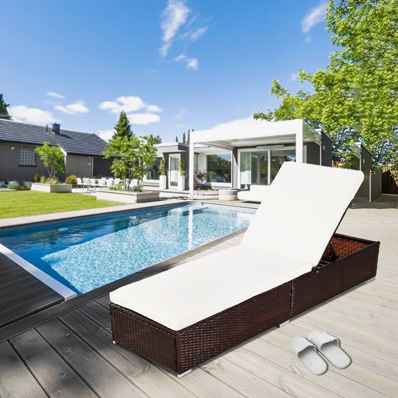 Outdoor Leisure Rattan Pool Bed - Overstock - 37310050