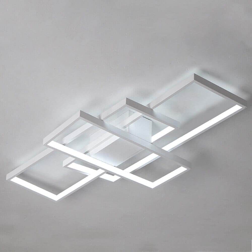 Acrylic LED Ceiling Light Square Pendant Lamp Modern Chandelier - 35" x ...