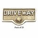 25 Switch Plate Tags DRIVEWAY Name Signs Labels Brass | Renovator's ...