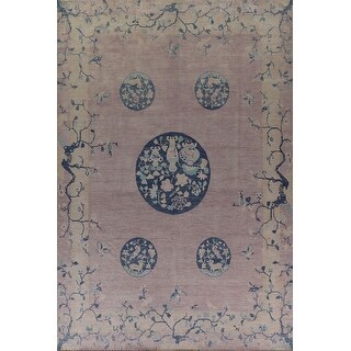 Traditional Art Deco Chinese Area Rug Hand-Knotted Wool Carpet - 8'10 ...
