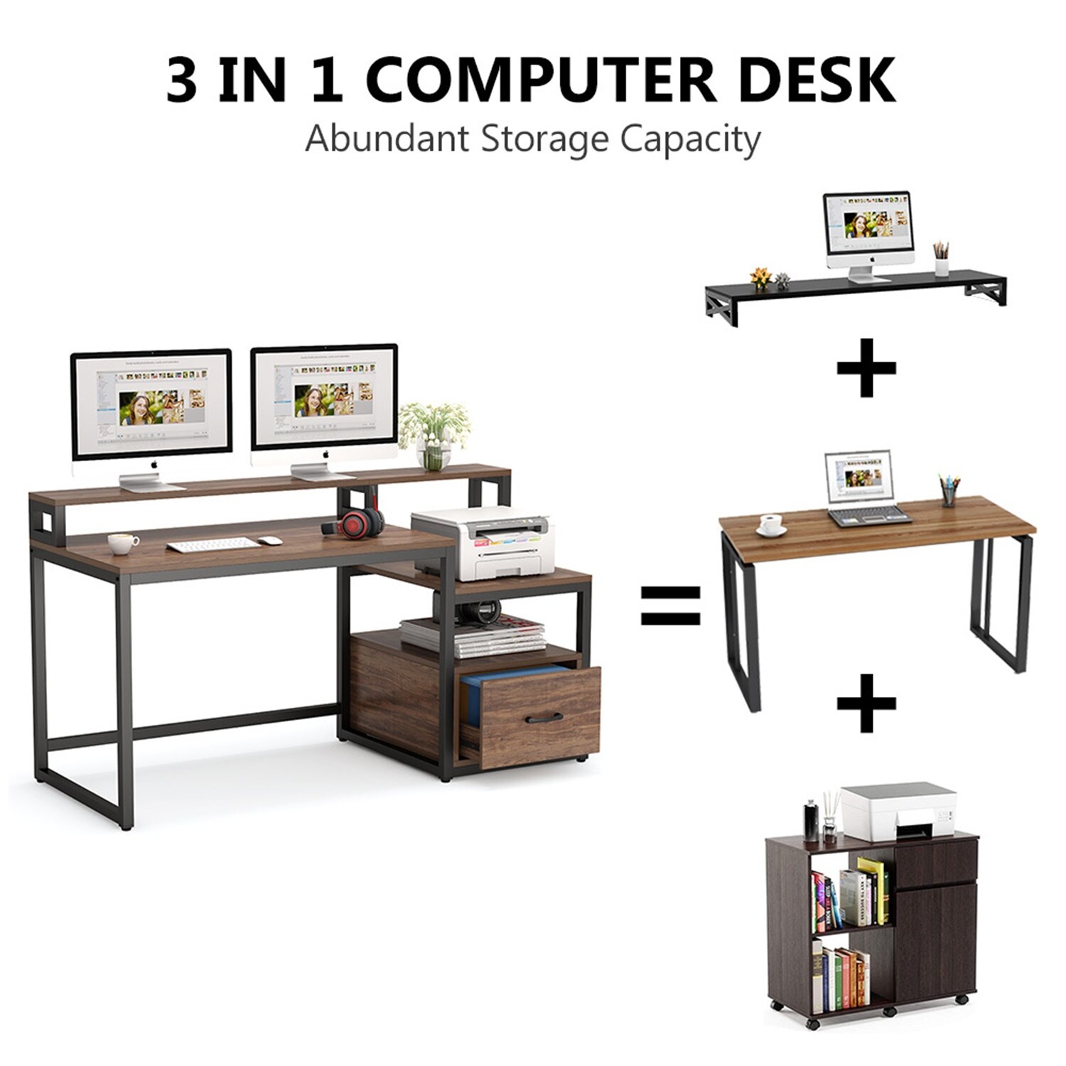 3 in 1 computer desk store