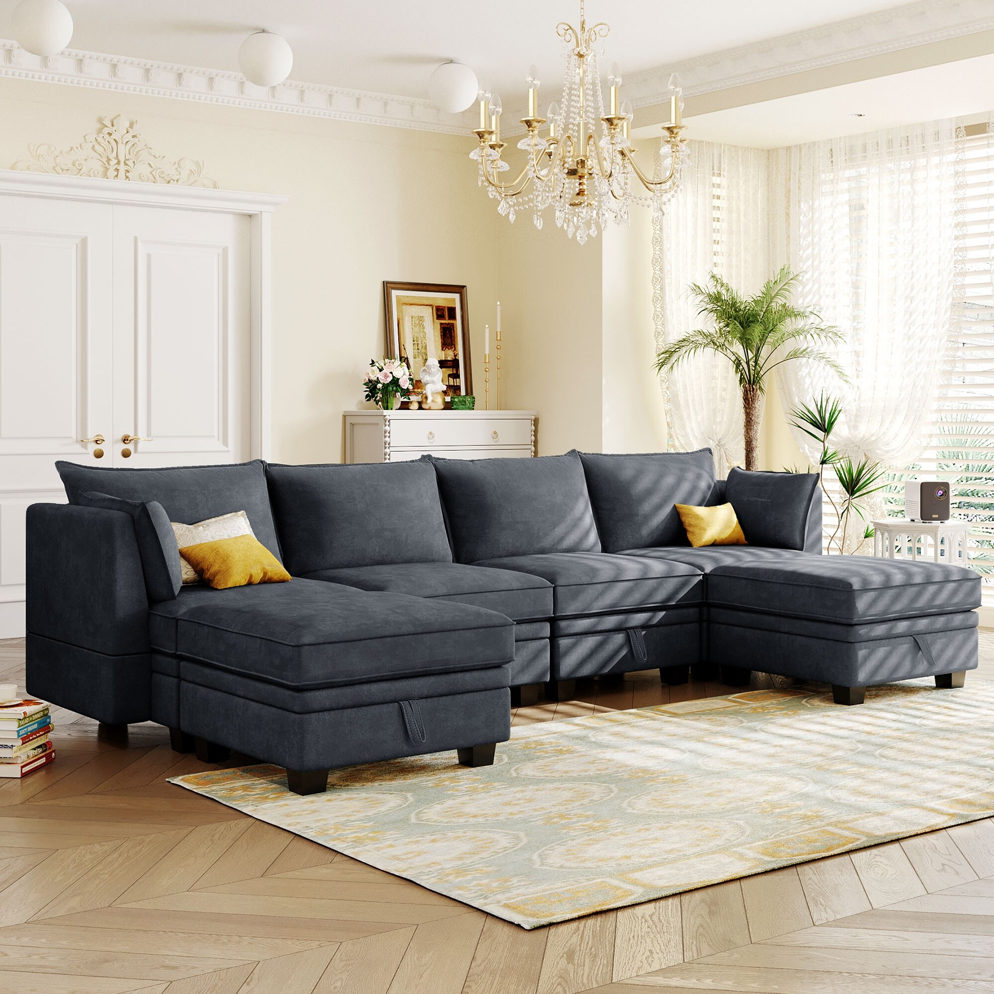 Modular u chaise sectional store