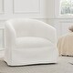 Luke Faux Slipcovered Swivel Accent Chairs for Living Room - Bed Bath ...