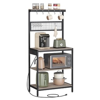 Bakers Rack with Charging Station - 15.7"D x 31.5"W x 67.5"H - Bed Bath ...