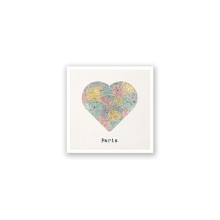 Paris City Map to My Heart Matte Poster 24x24 - Bed Bath & Beyond ...