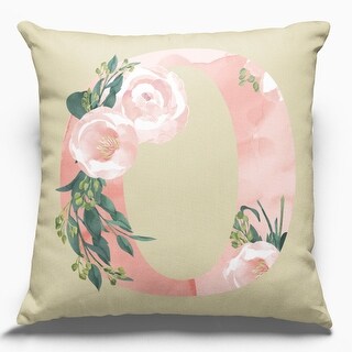 Cotton Canvas Pillow Case Letter O 18 x 18 - Bed Bath & Beyond - 33114842