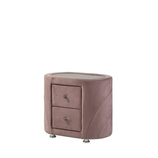 Damascus Bedside Cabinet Velvet Footstool Feature Piping Design Storage ...
