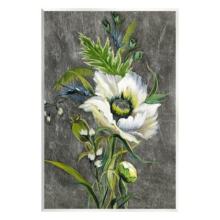 Stupell Detailed Flower Buds Bloom Wall Plaque Art, Design by Liz ...