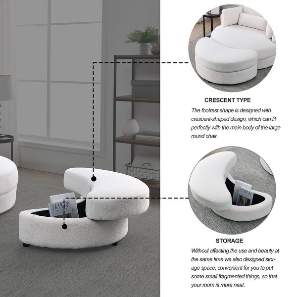 Turner cuddler swivel chair with storage ottoman store