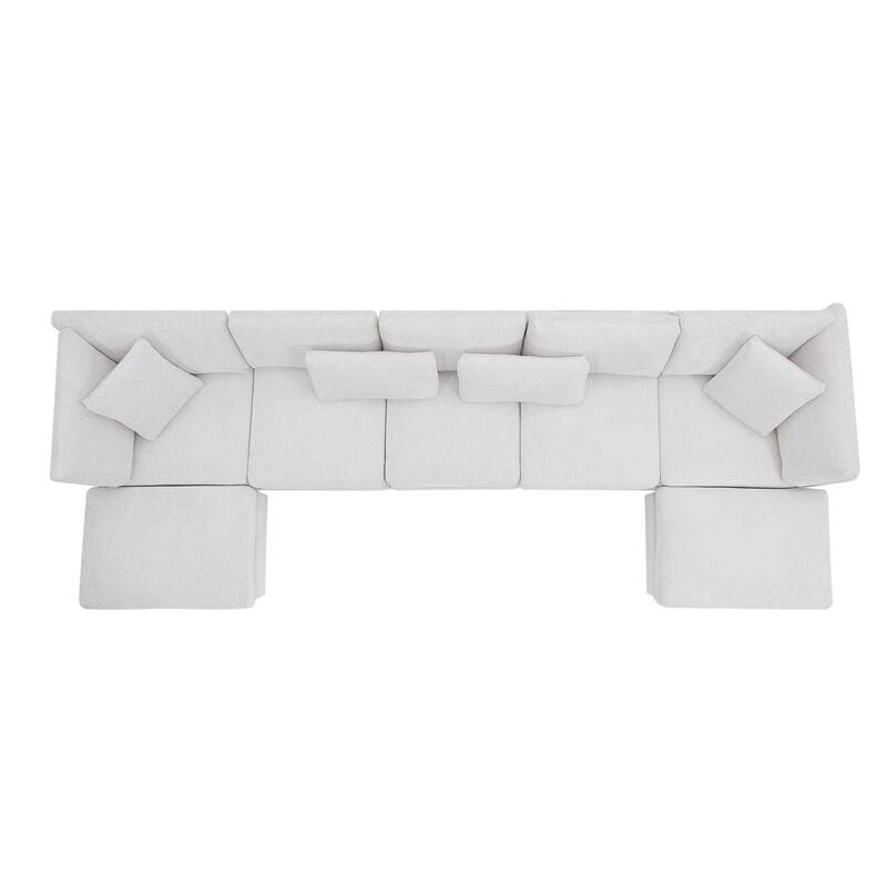 Christopher Knight Home - Modular Comfort Reversible Fabric 7-Piece ...