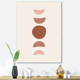 Designart "Minimal Moon Phases" Modern Canvas Wall Art Print - Bed Bath ...