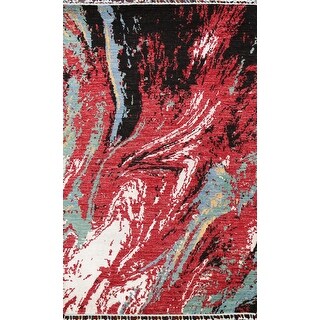 Abstract Oriental Artistic Modern Area Rug Wool/ Silk Hand-knotted - 4 ...