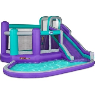 Sunny & Fun Big Time Bounce-A-Round Inflatable Water Slide Park ...