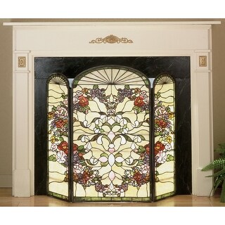 Meyda Tiffany 47991 Stained Glass / Tiffany Fireplace Screen from the ...